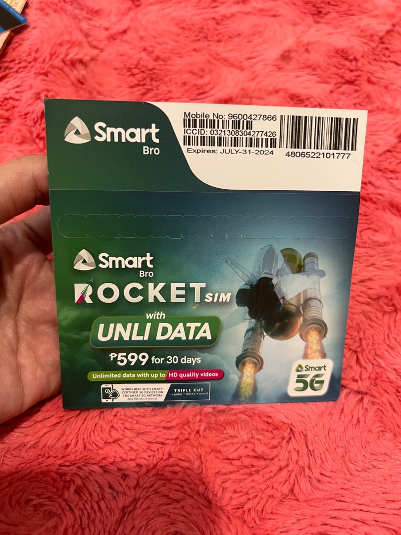 Rocket Sim with Unli Data 599 for 30 days, Mobile Phones & Gadgets ...
