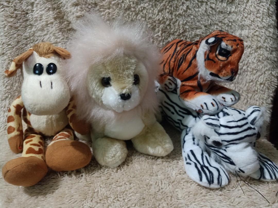 SAFARI / JUNGLE ANIMALS BUNDLE SET (giraffe / white lion / tiger ...