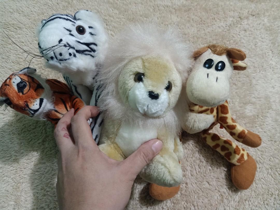 SAFARI / JUNGLE ANIMALS BUNDLE SET (giraffe / white lion / tiger ...