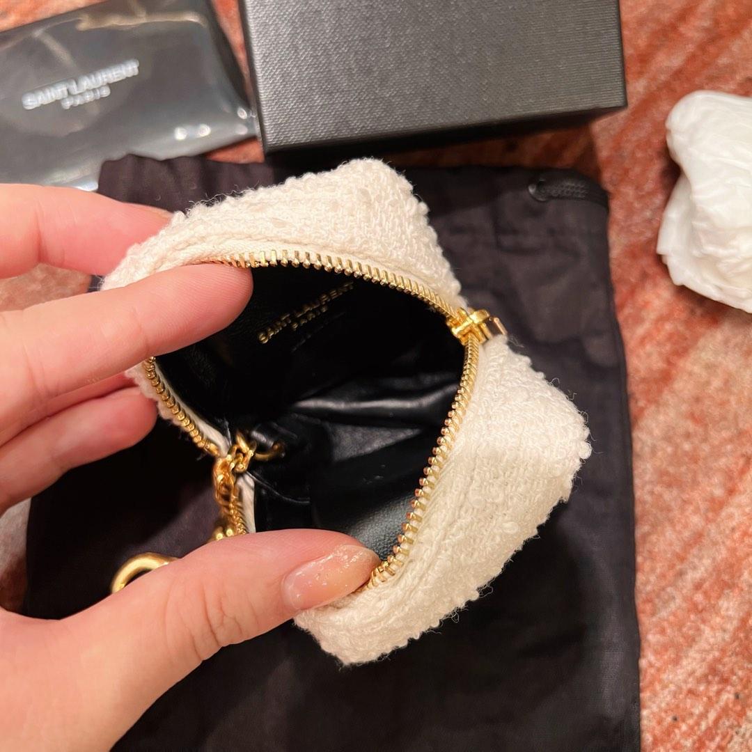 Saint Laurent YSL bag charm 散紙袋, 名牌, 手袋及銀包 - Carousell