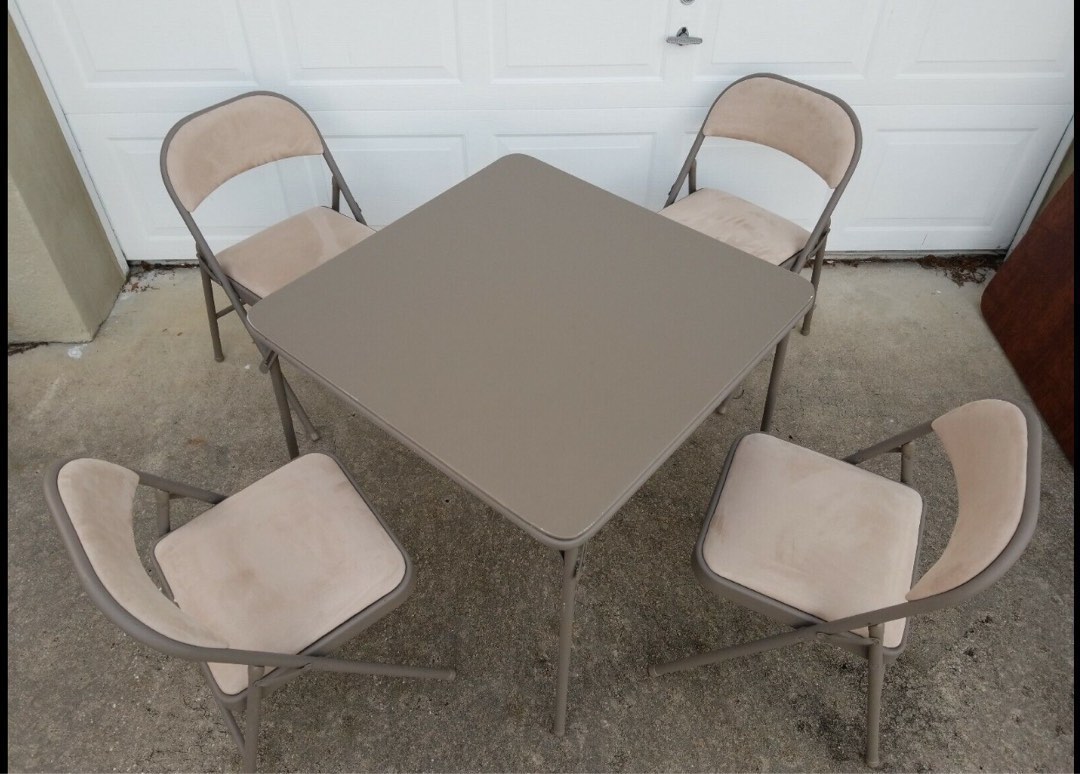 Samsonite Foldable Tables and Chairs set of 5., Furniture & Home Living ...