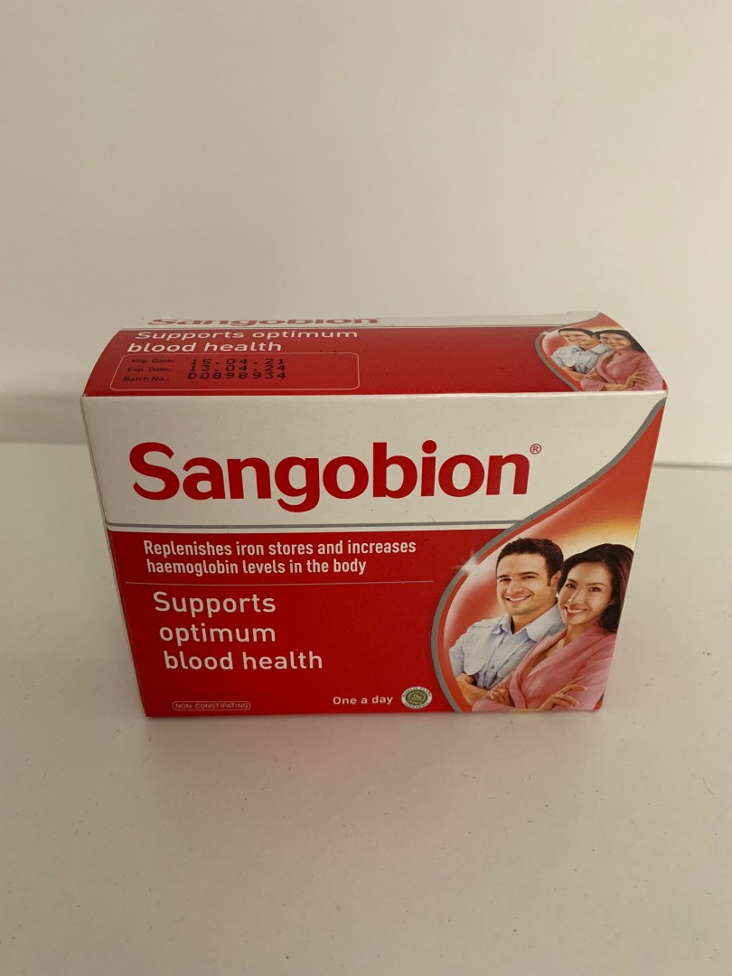 Sangobion Iron Supplement Capsules, Health & Nutrition, Health ...