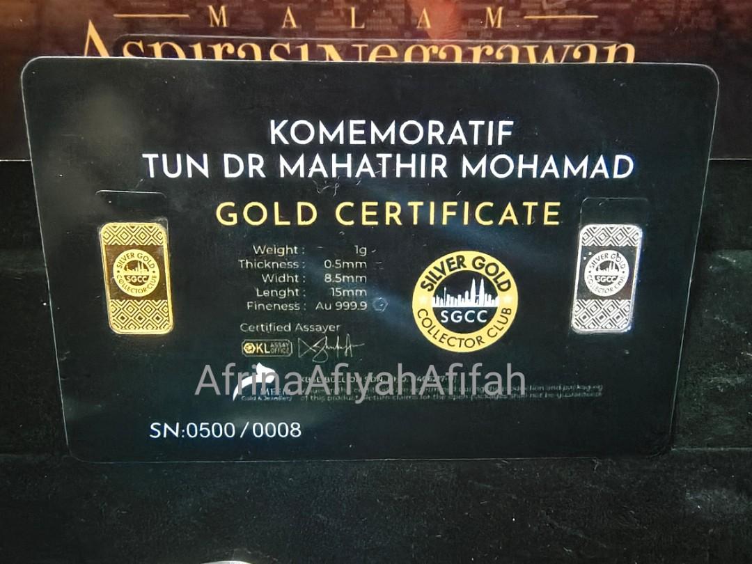 Set Komemoratif 3 in 1 Dinar Dirham 1Gram 1 Gram Emas Gold Bar Malam ...