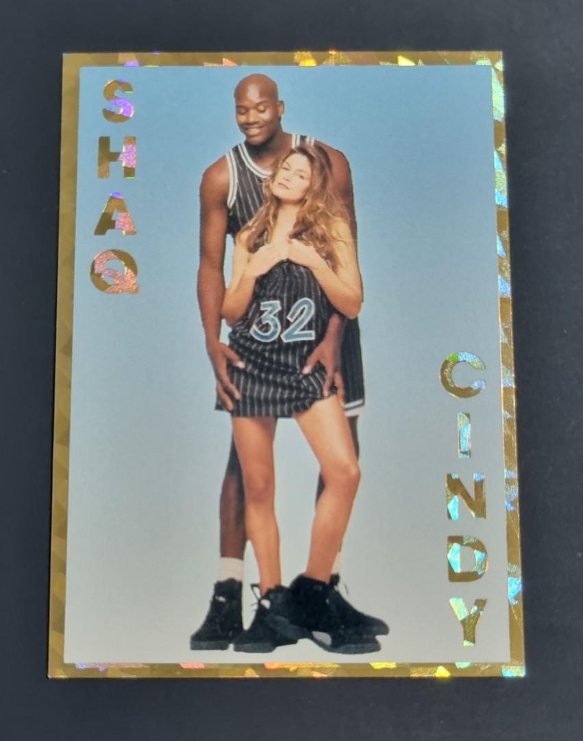 Shaquille O'neal and Cindy Crawford Gold Foil Card, Hobbies & Toys ...