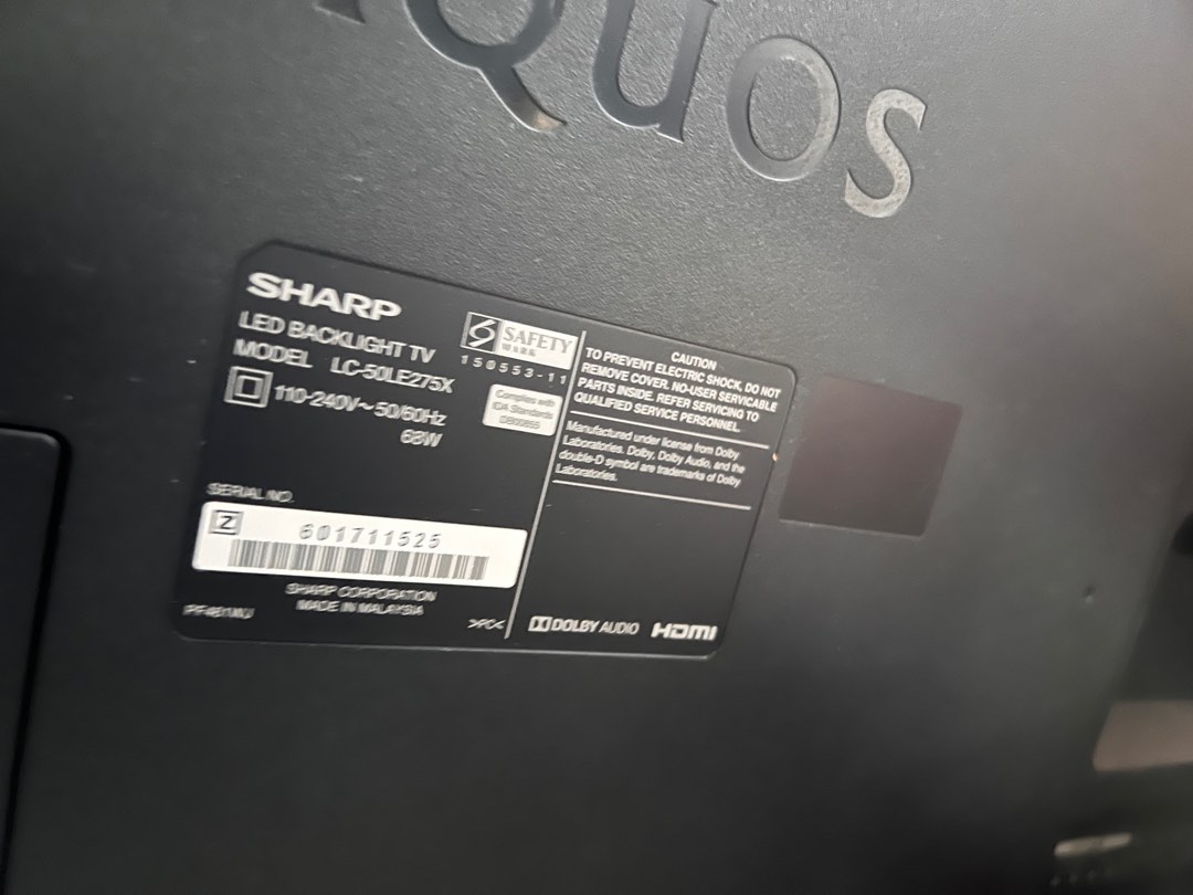 Sharp 50in led tv, TV & Home Appliances, TV & Entertainment, TV on ...