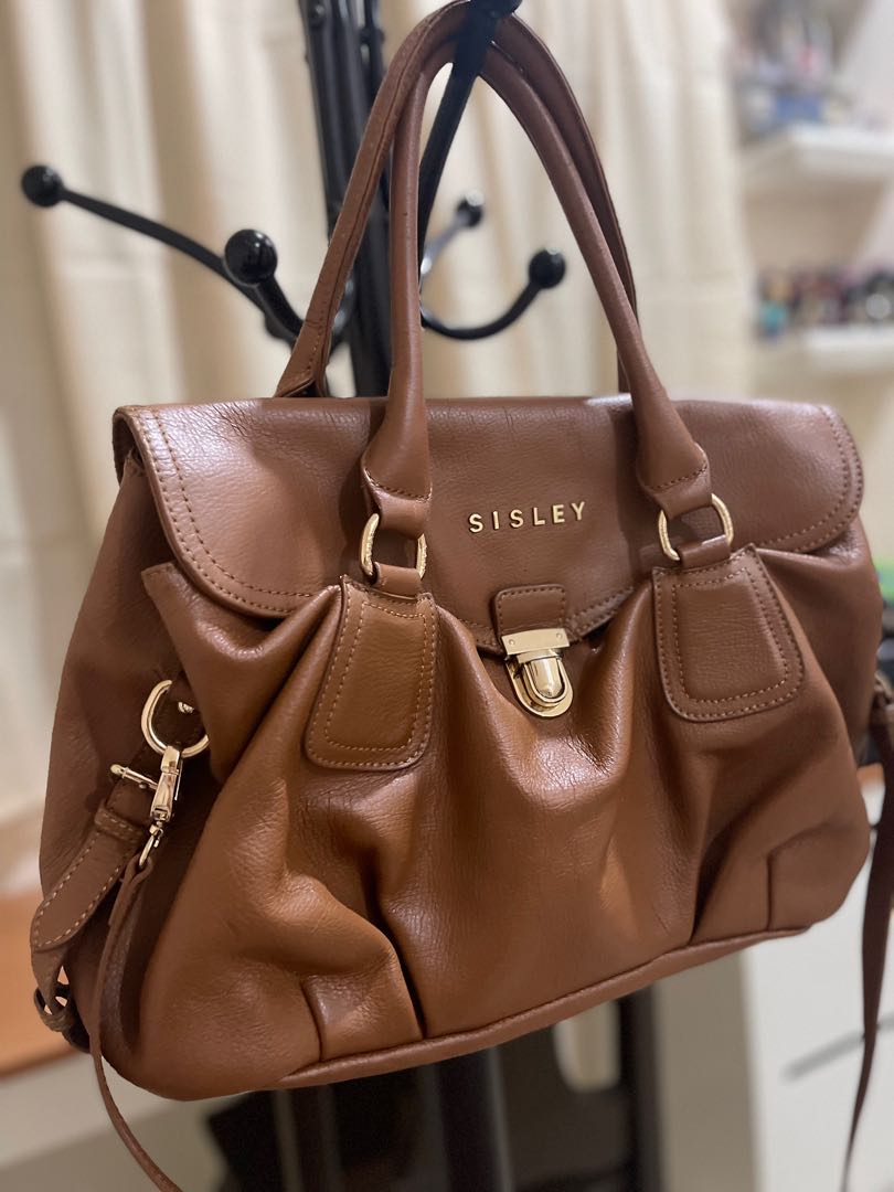 SISLEY (Pre-loved) Sling/Crossbody Brown, Women's Fashion, Bags ...