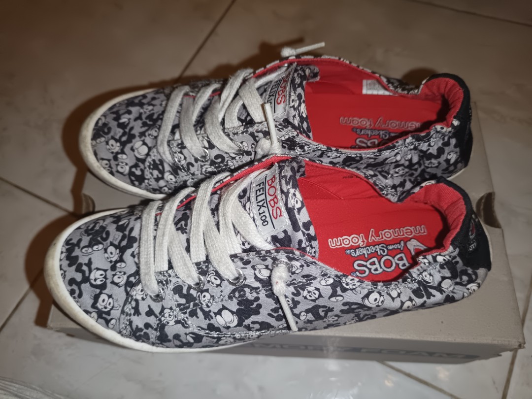 SKECHERS BOB FELIX / 37 / FELIX THE CAT, Fesyen Wanita, Sepatu di Carousell
