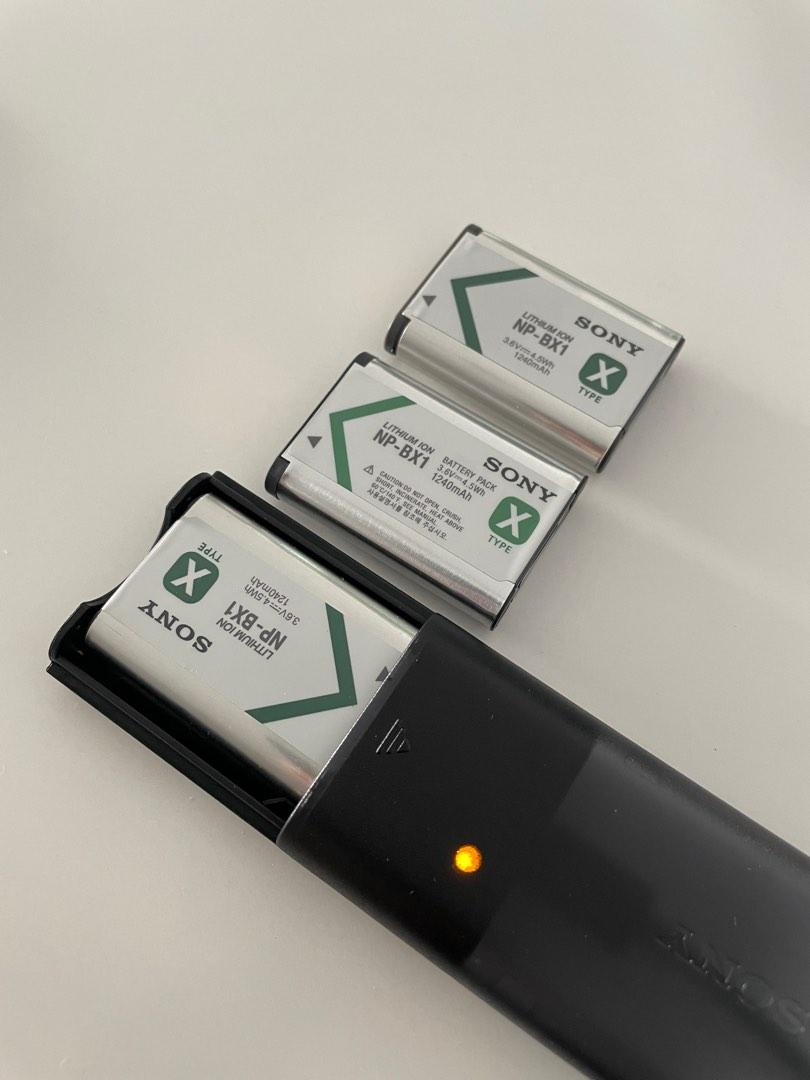 Sony NP BX1 travel charger and 3 batteries kit - for RX100 RX1r ZV1 ...