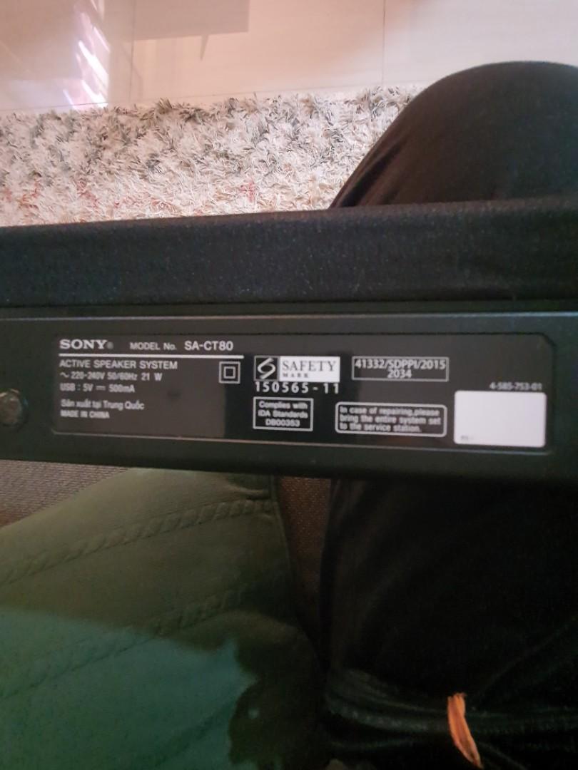 Sony Soundbar & Subwoofer (SA-CT80), Audio, Soundbars, Speakers ...