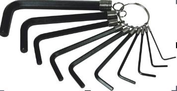 Stanley 10pc. Hex Allen Key Ring Set 1.5 to 10mm 69-213, Furniture ...