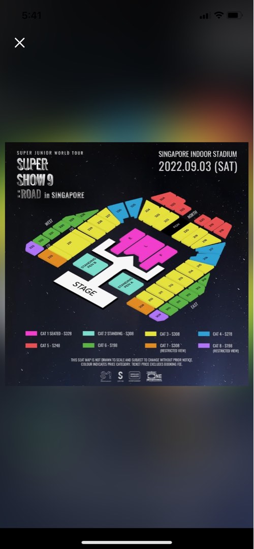 Super Junior concert super show 9 ticket cat 2, Tickets & Vouchers ...