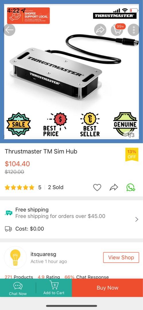 Thrustmaster sim hub for sim racing, Video Gaming, Gaming Accessories ...