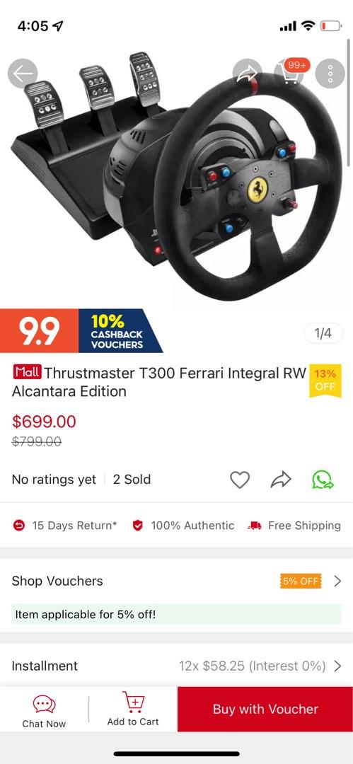 Thrustmaster T300 Ferrari Integral Racing Wheel Alcantara Edition ...