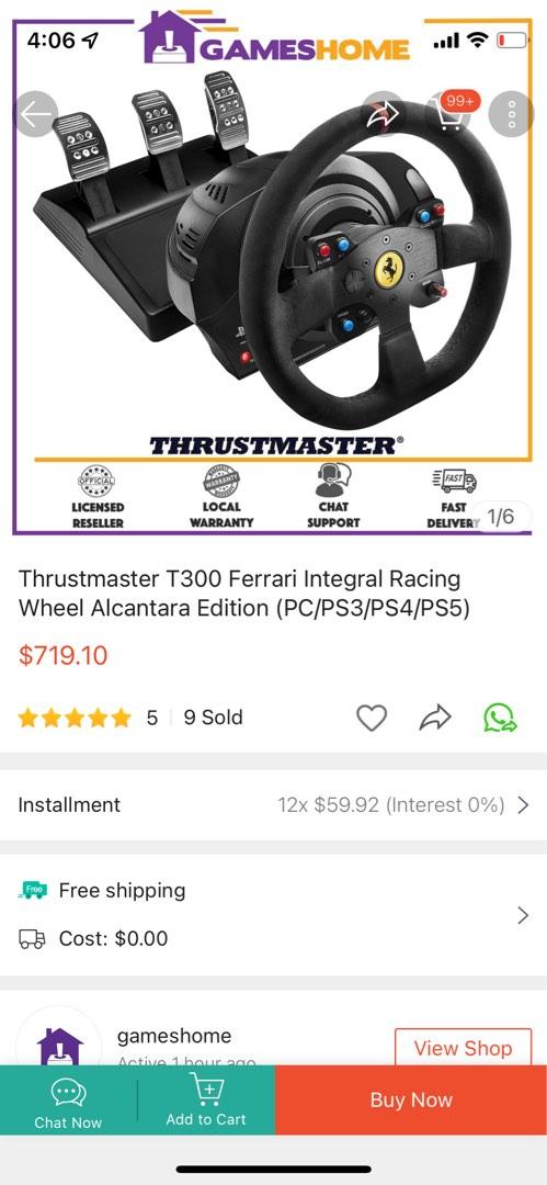 Thrustmaster T300 Ferrari Integral Racing Wheel Alcantara Edition ...