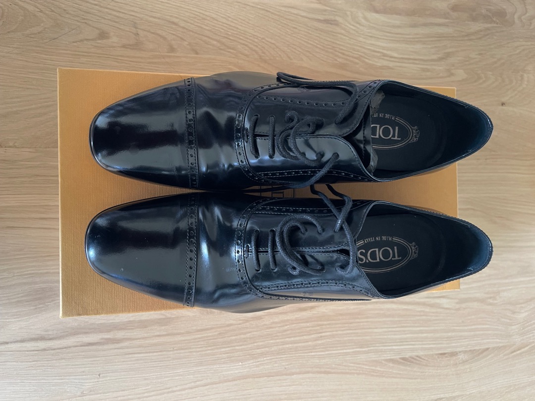 Todd Black Patent Leather Shoes, Men's Fashion, Footwear, Dress Shoes ...