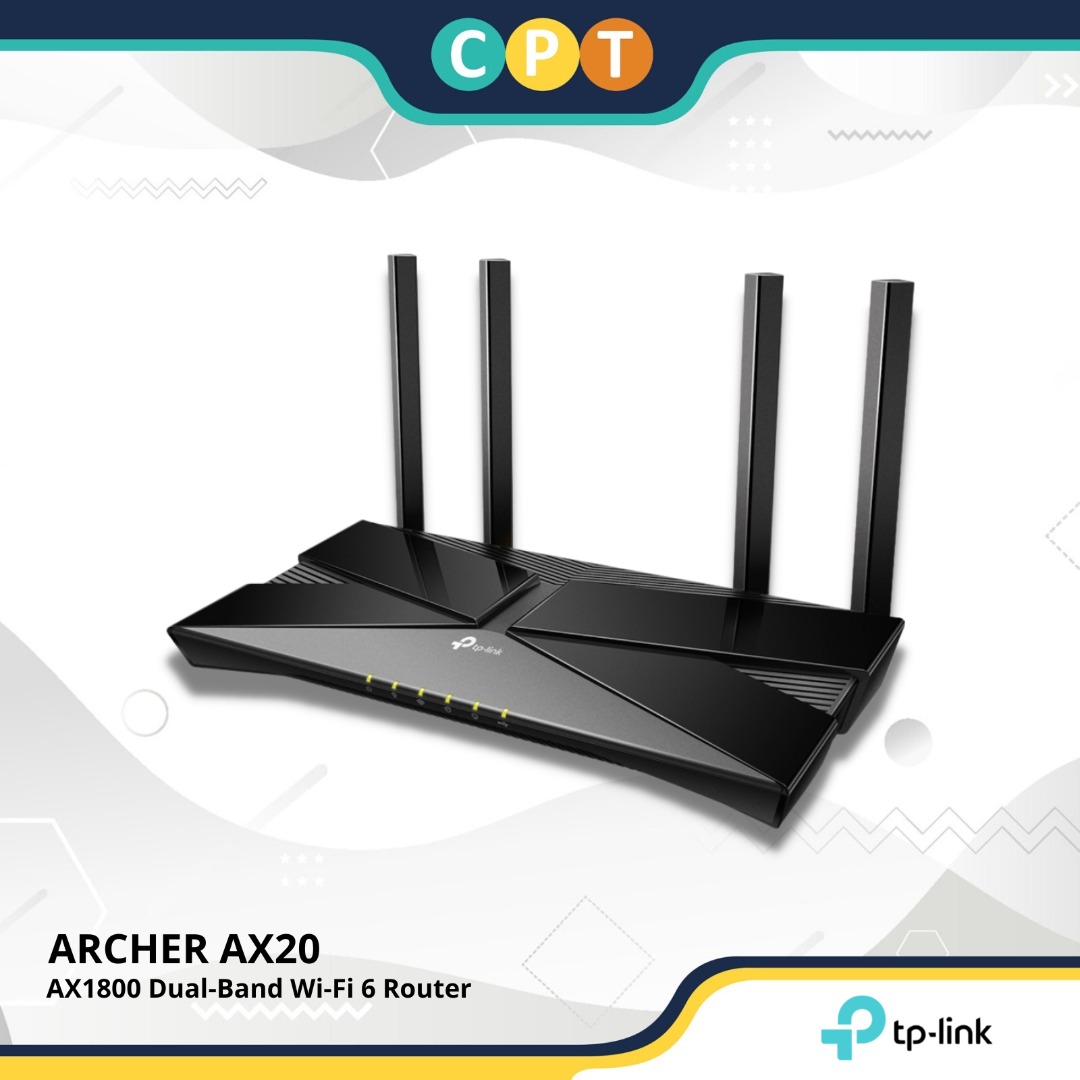 TP-Link Archer AX20 AX1800 Dual-Band Wi-Fi 6 Router, Mobile Phones ...