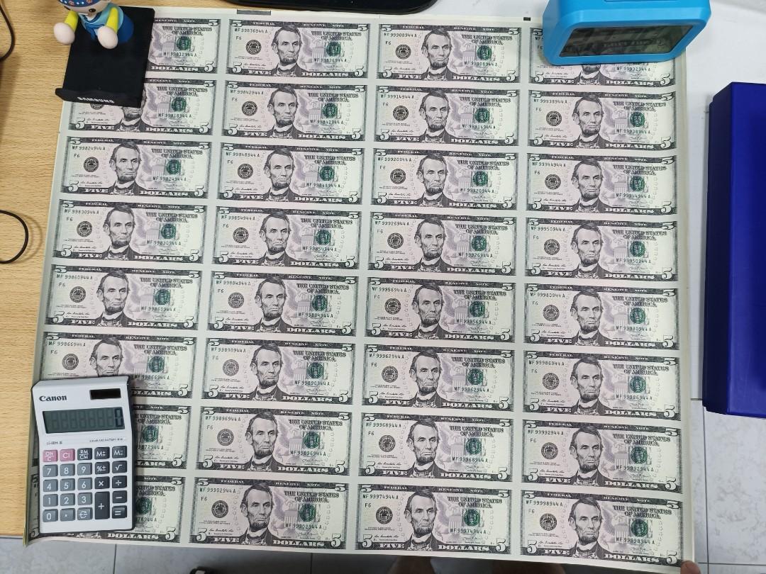 ALL IN 1> Uncut RM600 & SG bicentennial & USD uncut & IRAQ NOTES ...