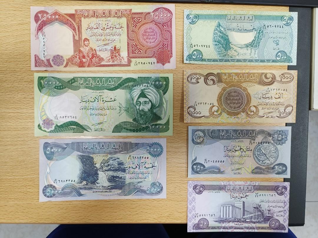 ALL IN 1> Uncut RM600 & SG bicentennial & USD uncut & IRAQ NOTES ...