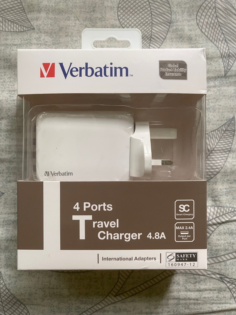 Verbatim Travel Adapter 4-port hub charger, Computers & Tech, Parts ...