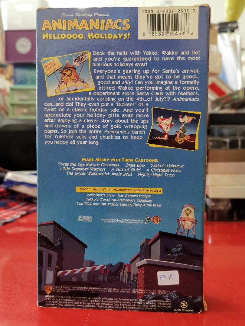 (VHS) Steven Spielberg Presents ANIMANIACS HELLOOOO, HOLIDAYS!, Hobbies ...