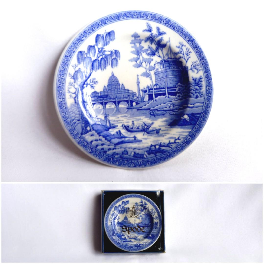 Vintage SPODE "Rome" mini plate, fine porcelain, 3 in. diameter, in ...