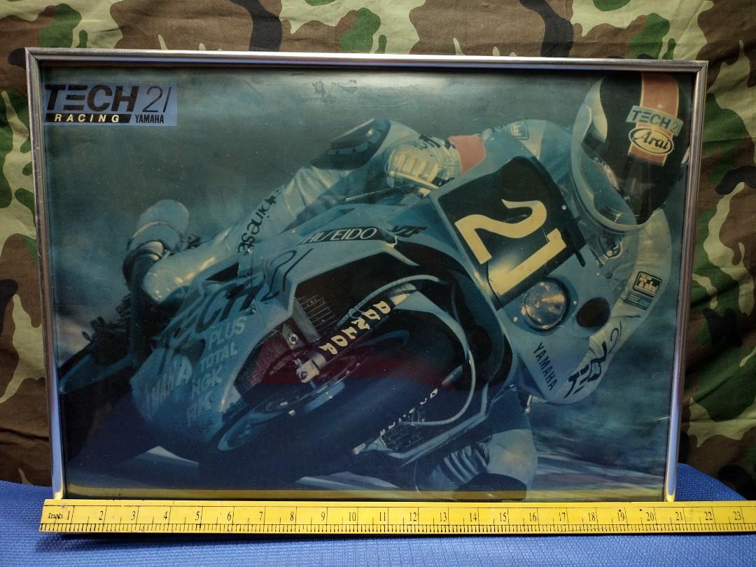 Vintage YAMAHA Poster TECH 21 RACING with Aluminum Frame Made in Japan ...