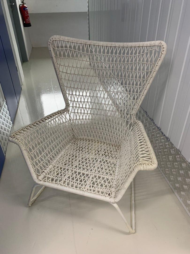 White outdoor chair, Furniture & Home Living, Outdoor Furniture on ...