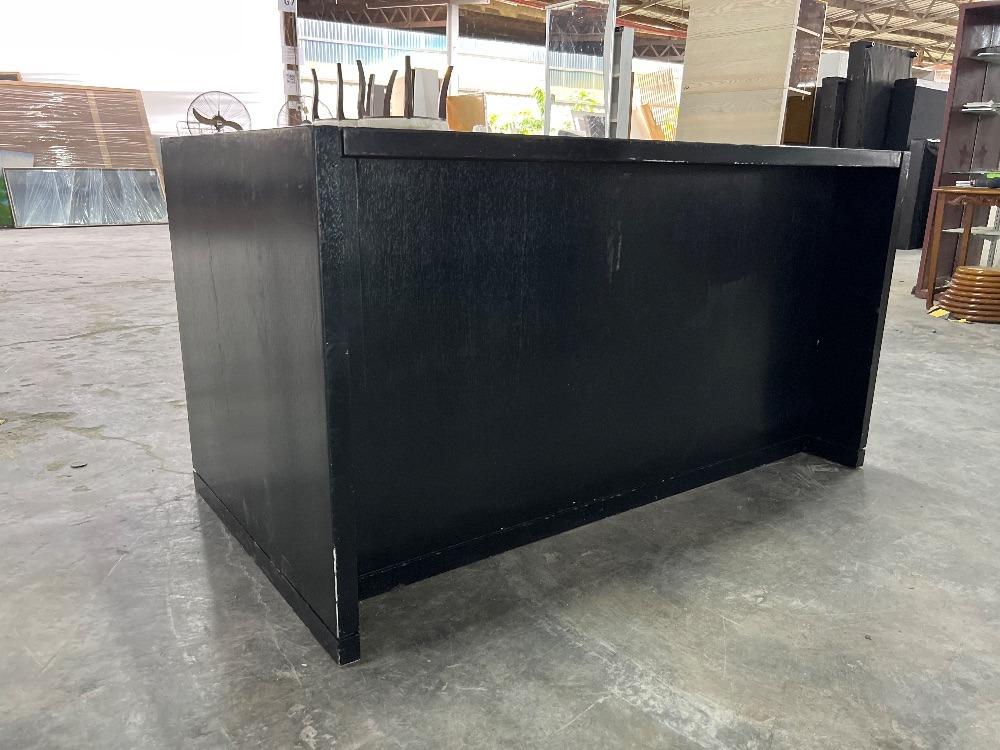 Wooden Office Desk Black Colour / Meja Pejabat Kayu Warna Hitam ...