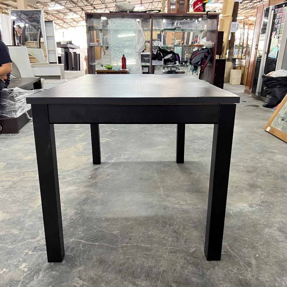 Wooden Rectangular Dining Table Black Colour / Meja Makan Kayu Segi ...