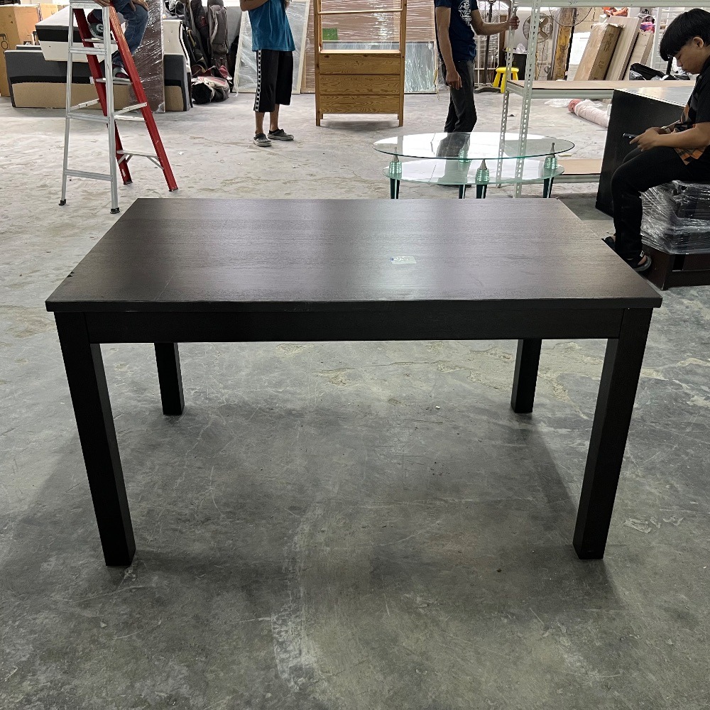 Wooden Rectangular Dining Table Black Colour / Meja Makan Kayu Segi ...
