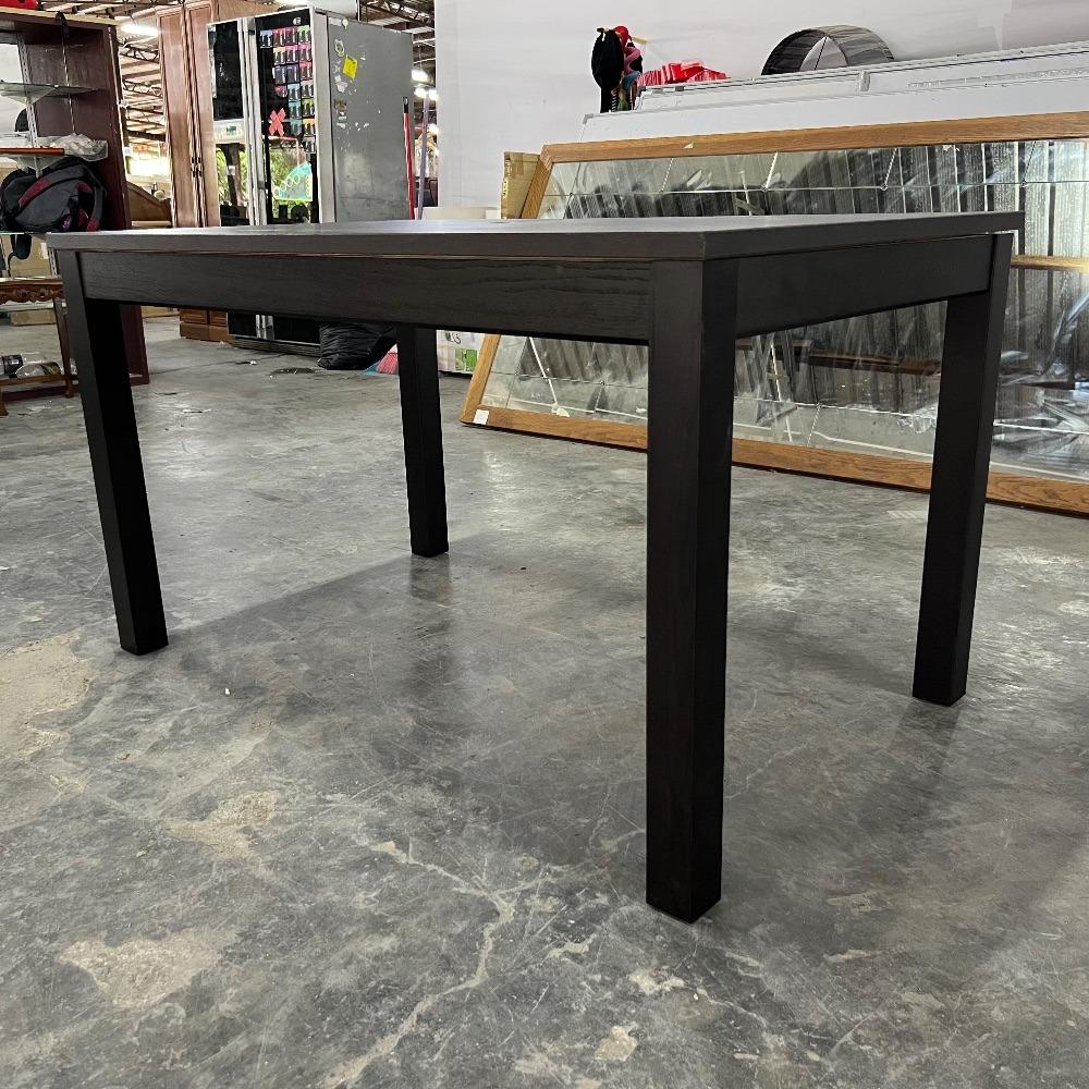 Wooden Rectangular Dining Table Black Colour / Meja Makan Kayu Segi ...