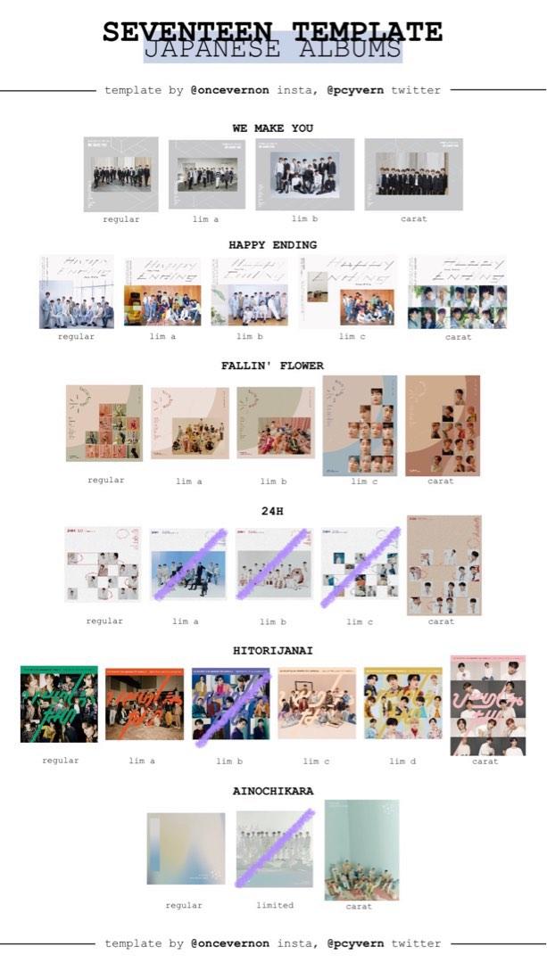 (WTB/LFS) Seventeen SVT Albums (Korean KR and Japanese JP), Hobbies ...