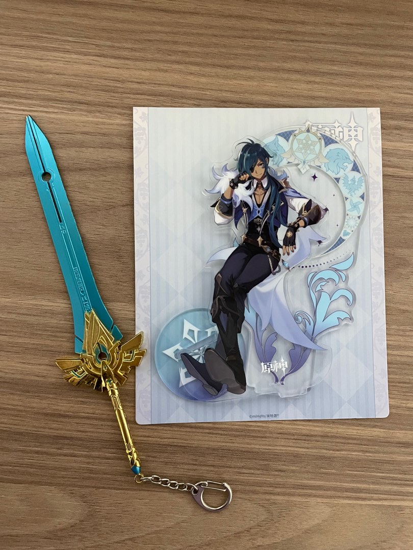 kaeya standee & skyward pride keychain, Hobbies & Toys, Memorabilia ...