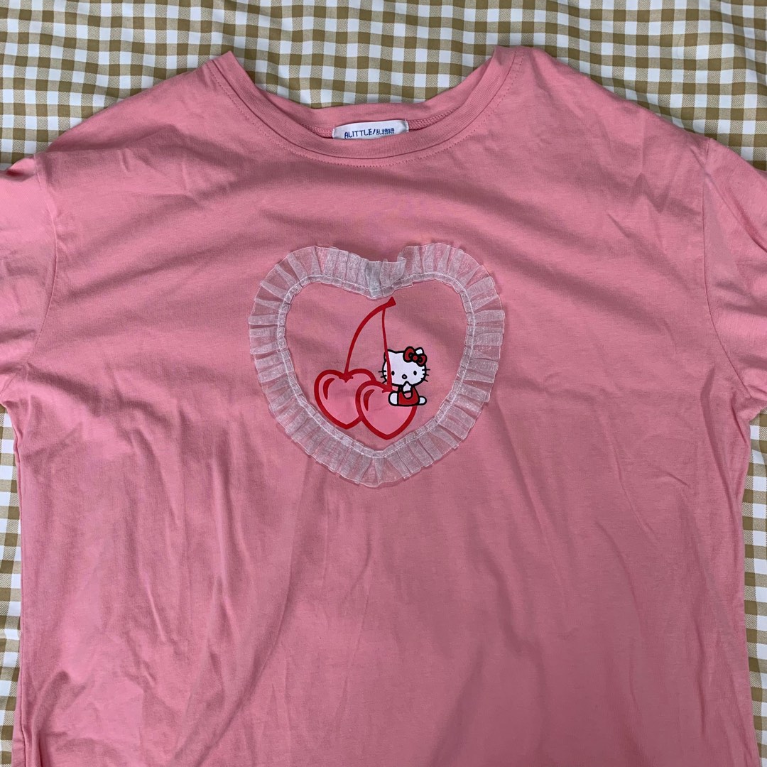 y2k ulzzang hello kitty shirt, Women's Fashion, Tops, Shirts on Carousell