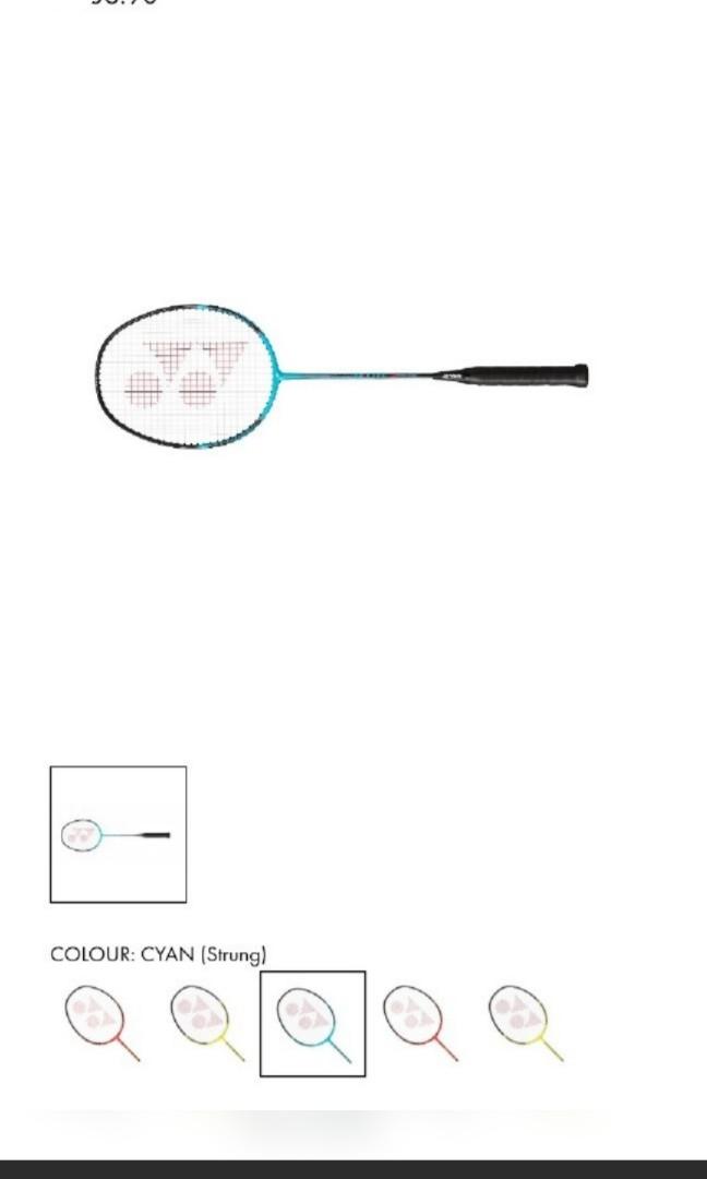 Yonex Isometric Lite 3 Racquet (STRUNG) CYAN3U/G5, Sports Equipment ...