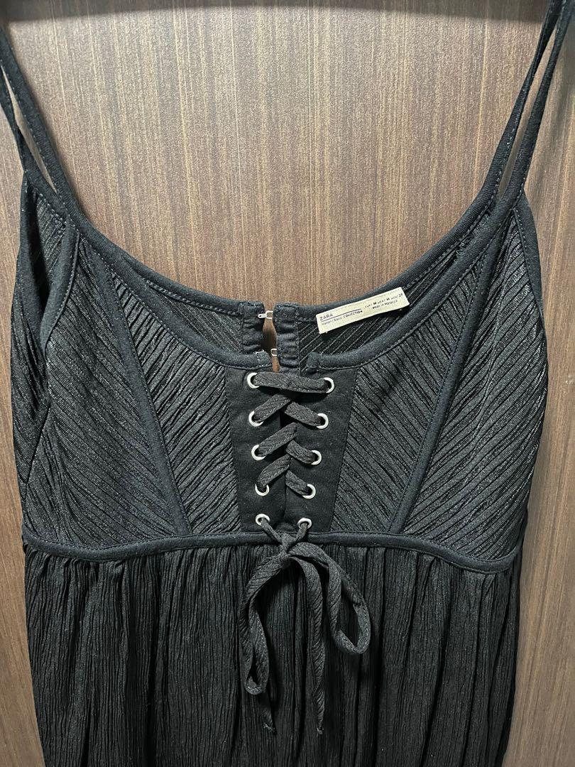 Zara Black Back Hook Dress, Women's Fashion, Dresses & Sets, Dresses on ...