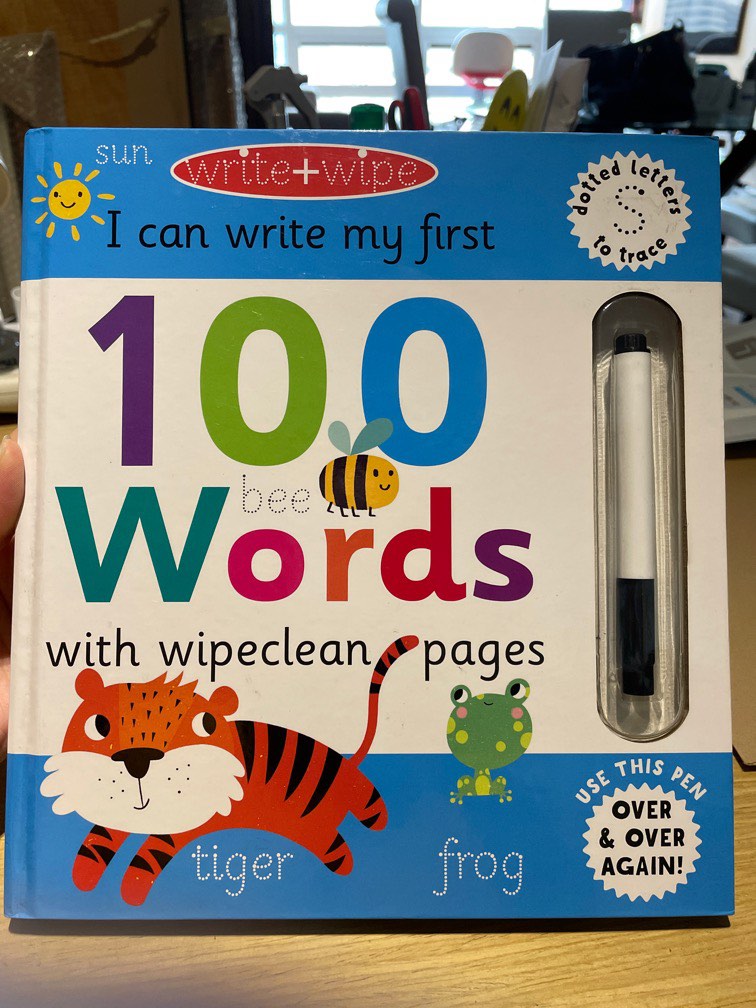 100 words wipe clean pages, Hobbies & Toys, Books & Magazines, Children ...