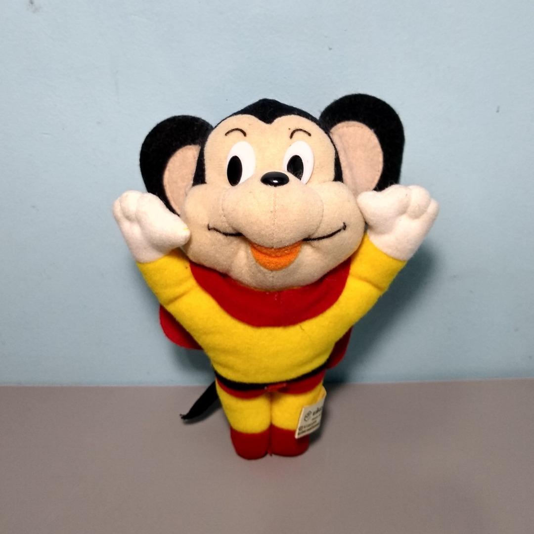 15.5cm x 12cm small original vintage mighty mouse stuffed toy bag charm ...