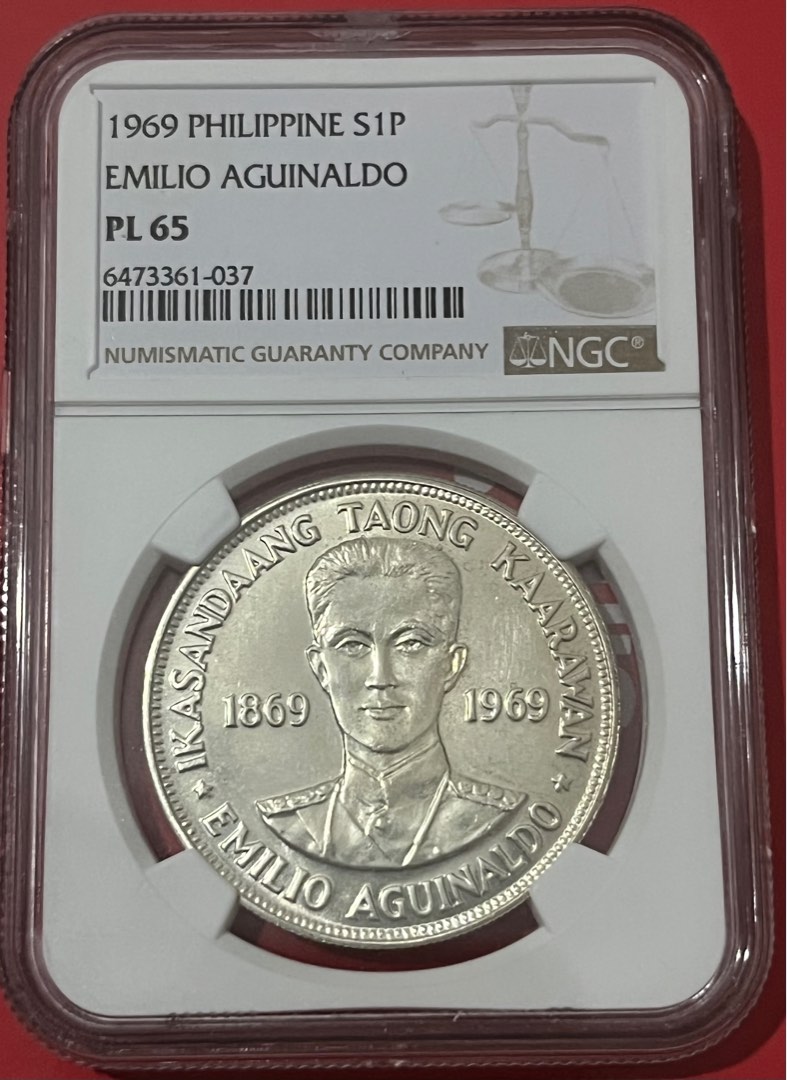 1969 Emilio Aguinaldo Philippine Peso Silver coin, Hobbies & Toys ...