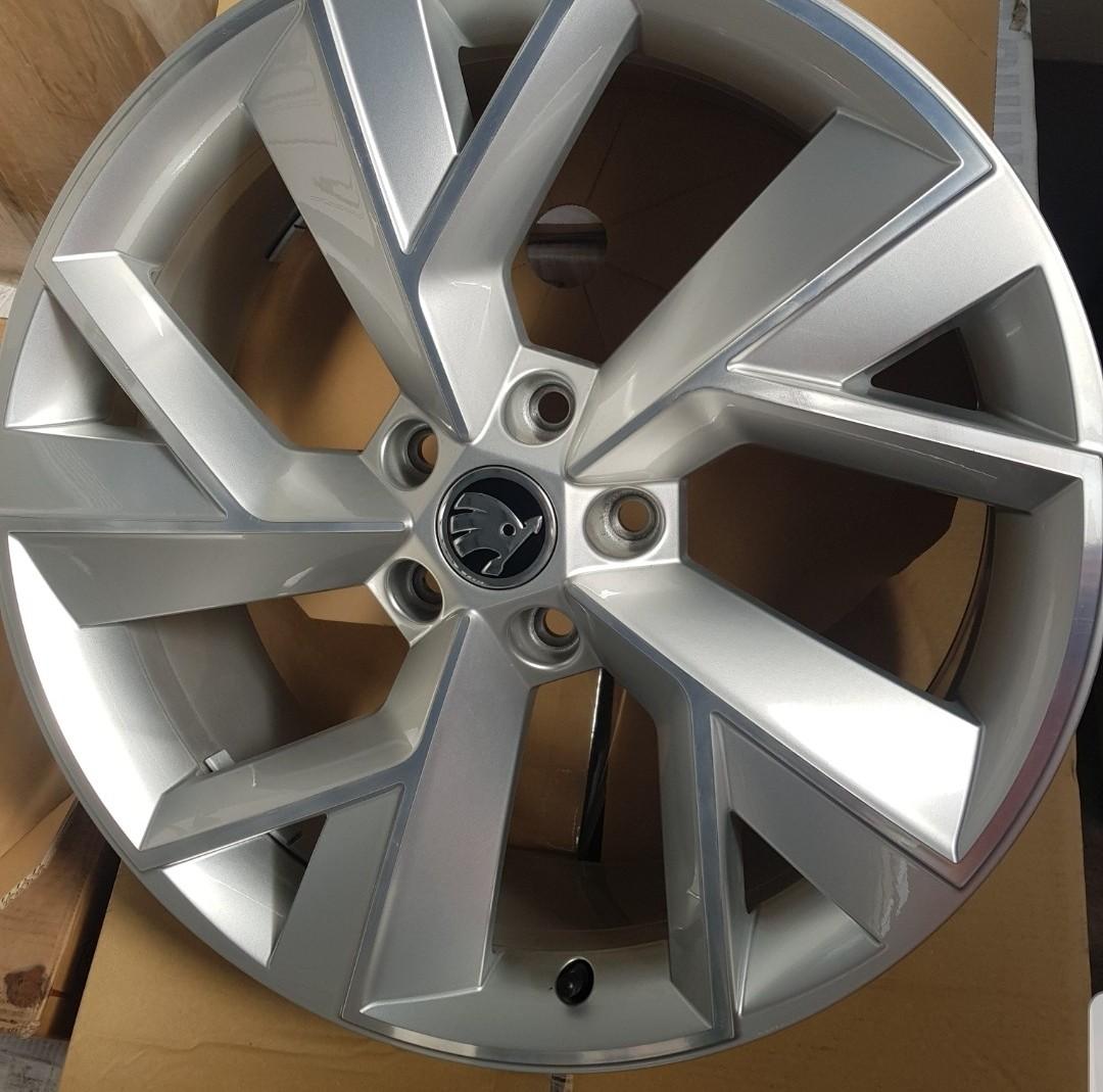 19" 5x112 original skoda rims, Car Accessories, Tyres & Rims on Carousell