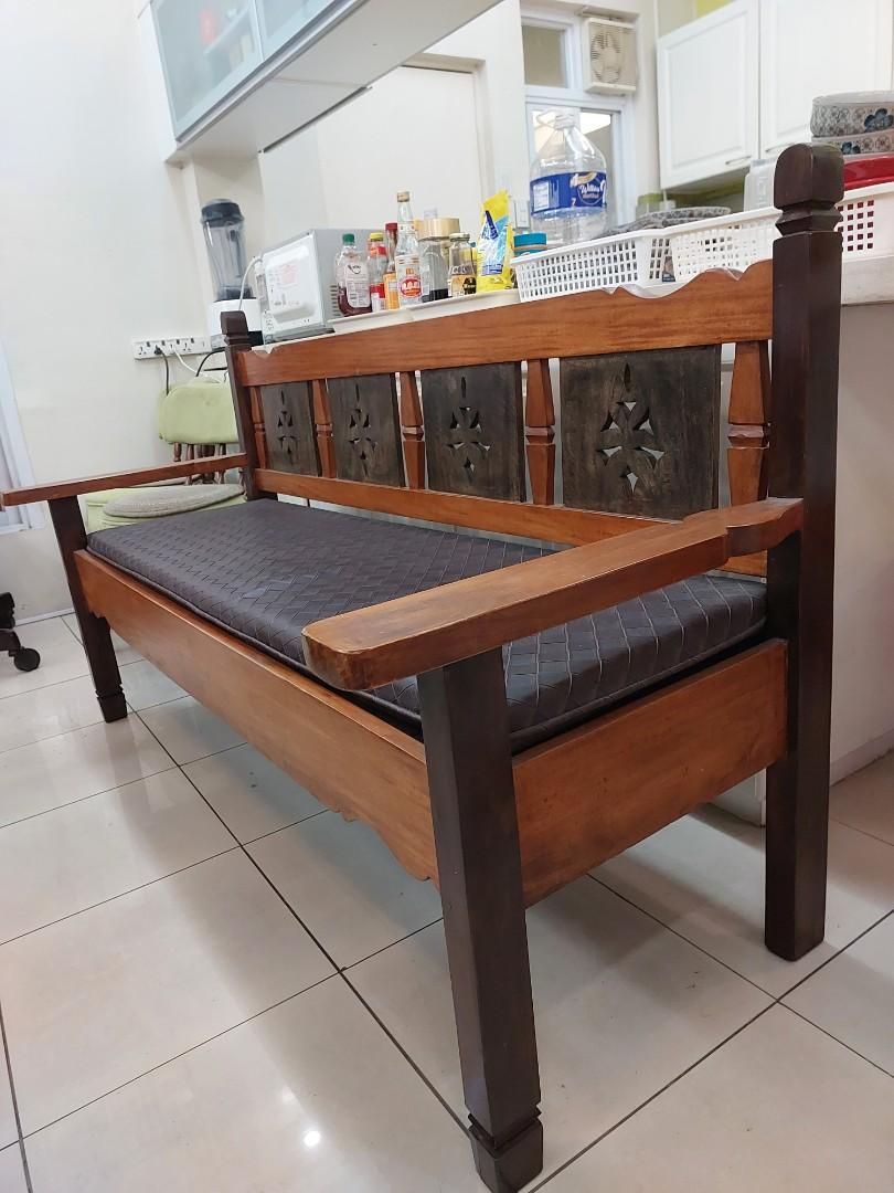 3-SEATER KAPIYA SEATTEE I PALOCHINA SOLID WOOD IN NATURAL AND STAIN ...