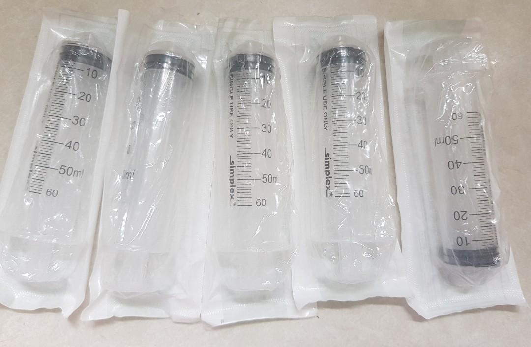 50CC/ML STERILE SYRINGE, Health & Nutrition, Medical Supplies & Tools ...