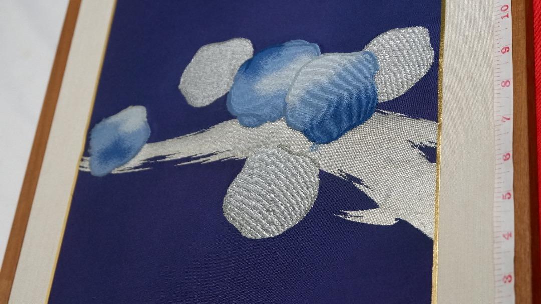 A Decorative Two Panel Silk Table Screen Partition, Chinese Flowering ...