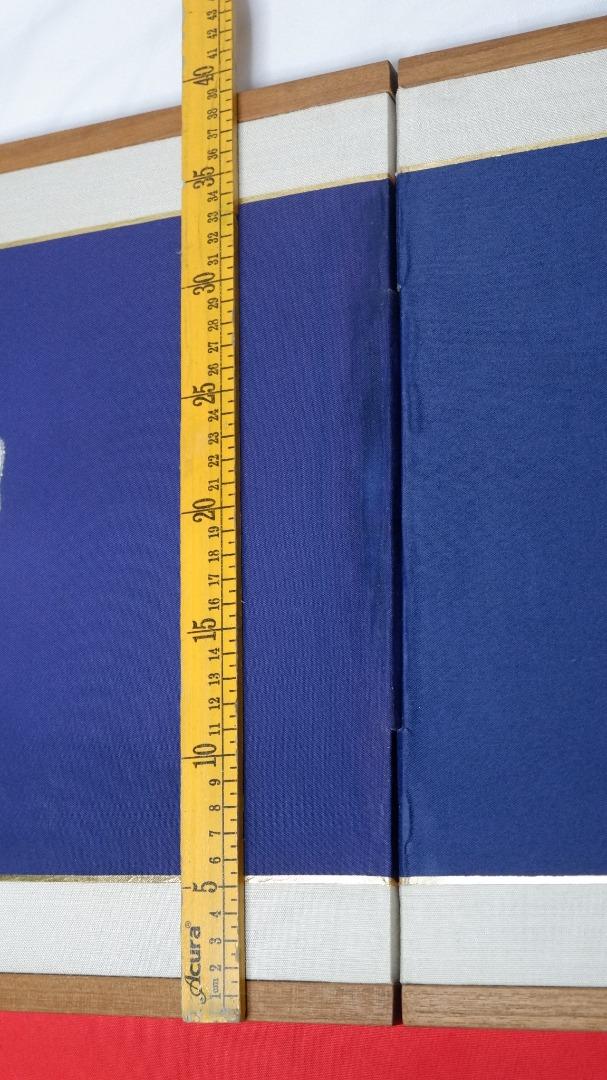 A Decorative Two Panel Silk Table Screen Partition, Chinese Flowering ...