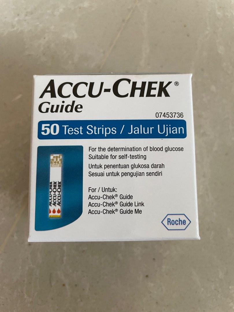 Accu-Chek Guide 50 Test Strips (Exp: Oct 2023), Health & Nutrition ...