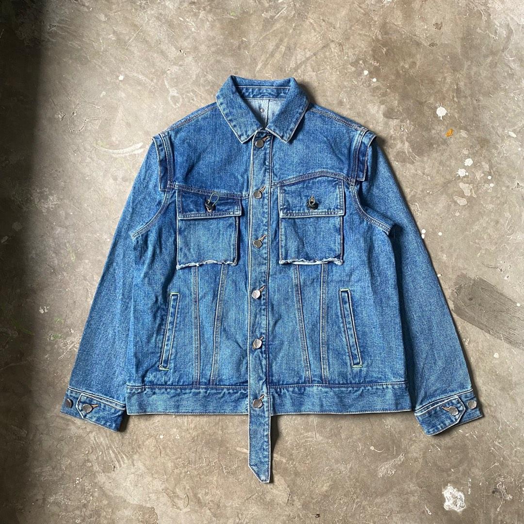 Ader Error Ss 2020 Rivet Label Denim Jacket Mens Fashion Coats Jackets And Outerwear On 