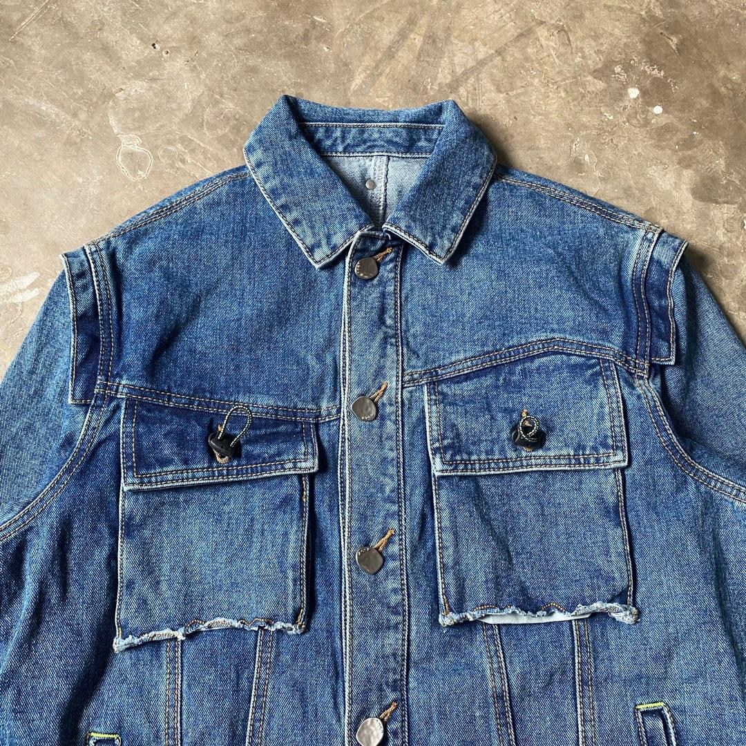 Ader Error Ss 2020 Rivet Label Denim Jacket Mens Fashion Coats Jackets And Outerwear On