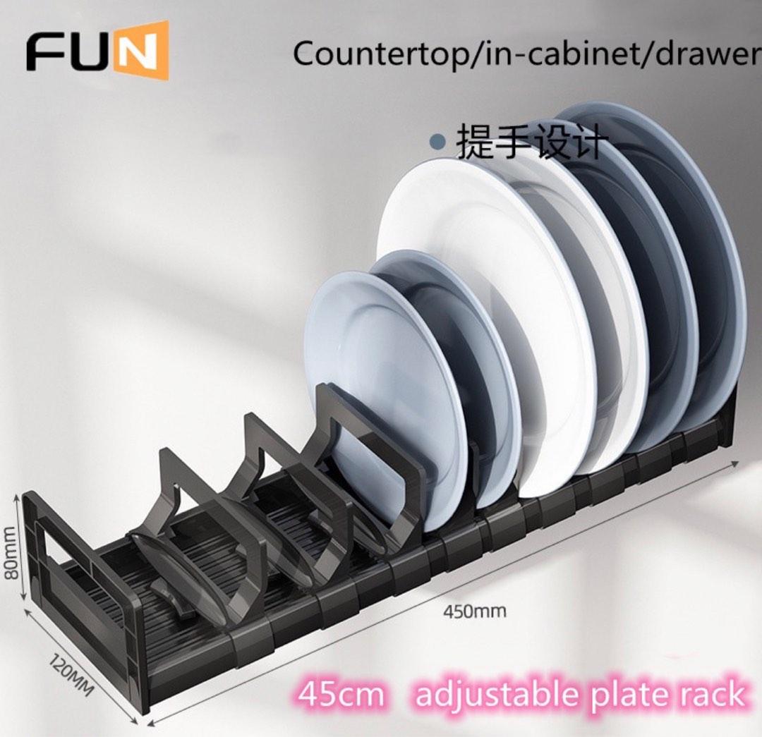 Adjustable Plate Rack (45cm), Furniture & Home Living, Kitchenware ...
