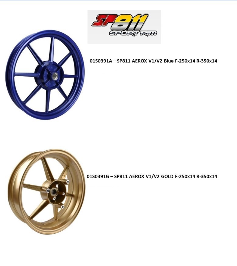 Aerox V1 / V2 RCB SP811 Sport Rim, Motorcycles, Motorcycle Accessories ...