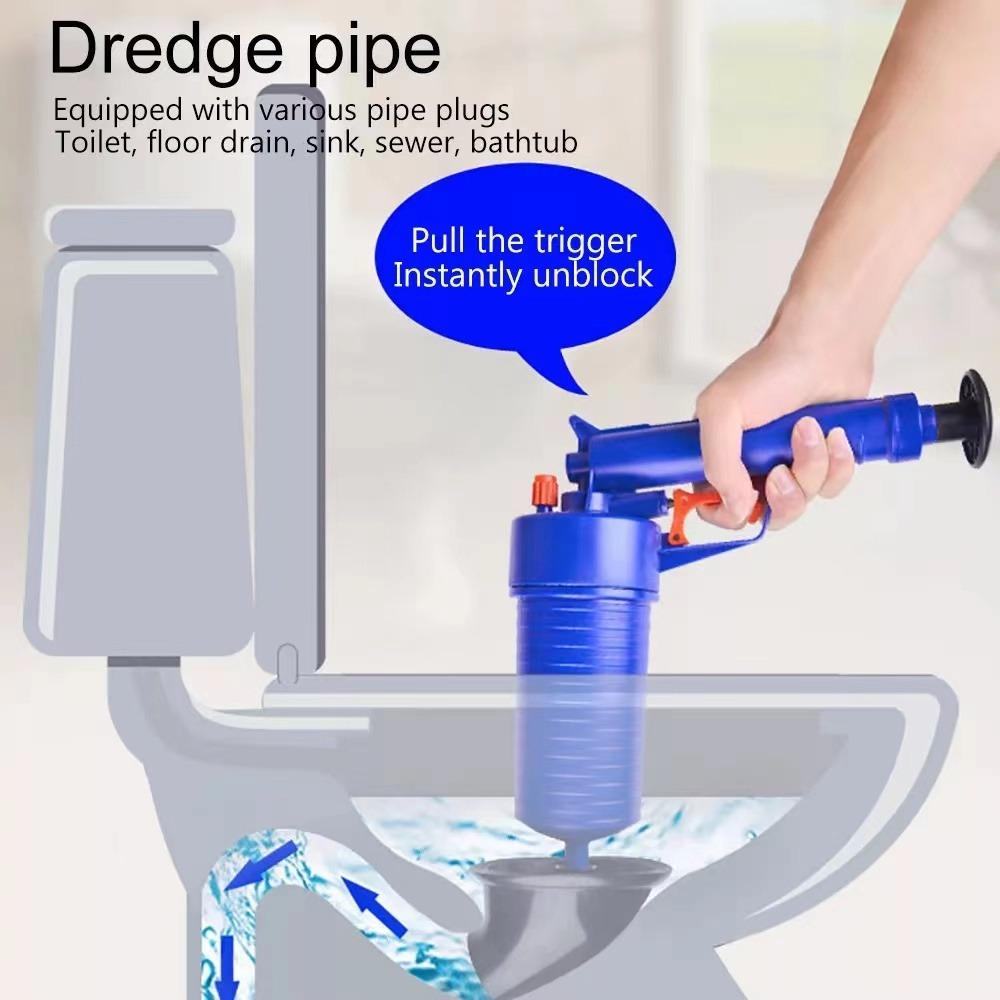 Air Drain Pipe Blaster Declogger High Pressure sink Plunger Unclog Pump ...